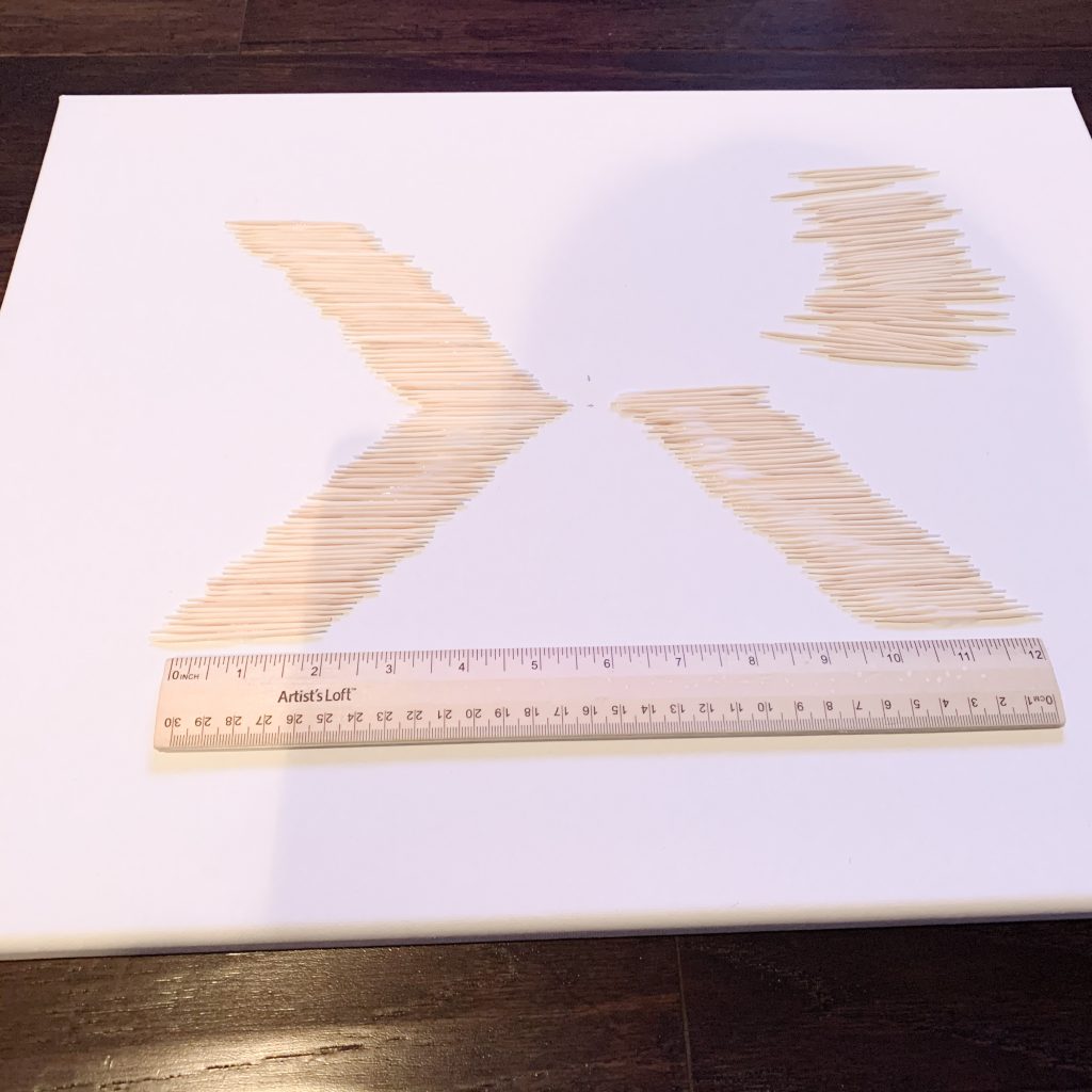 DIY Toothpick Art - Champagne Chaos